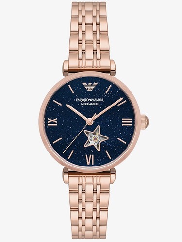 ARMANI WOMENS AUTOMATIC WATCH AR60043 BLUE DIAL-CERTIFICATE-WARRANTY ...
