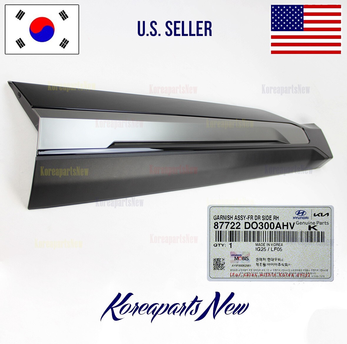 FRONT Door Lower Molding Right PASSENGER Side ⭐OEM⭐ Kia EV9 GT-Line ...