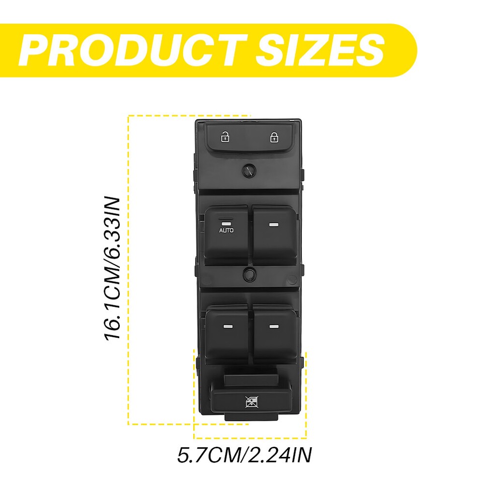 FOR 2015-19 Hyundai Sonata 93570-C1000 Power Master Window Switch ...