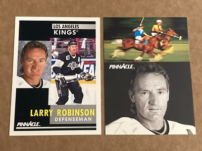 (2) LARRY ROBINSON 🏒 1991-92 Pinnacle #208 #403 hockey cards 🏒 LA KINGS ...