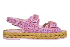 Chanel 22P Pink Purple Tweed Braid CC Logo Mule Slide Flat Teva Dad ...