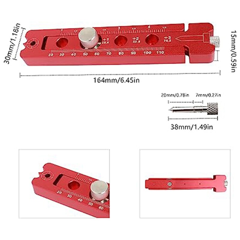 1 PCS Adjustable Metal Drawing Round Ruler Drawing Circle British8681 ...