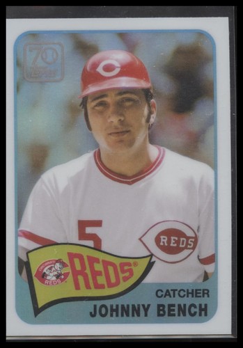 2021 Topps - Chrome 70 Years of Topps Baseball Johnny Bench #70YTC-15 ...