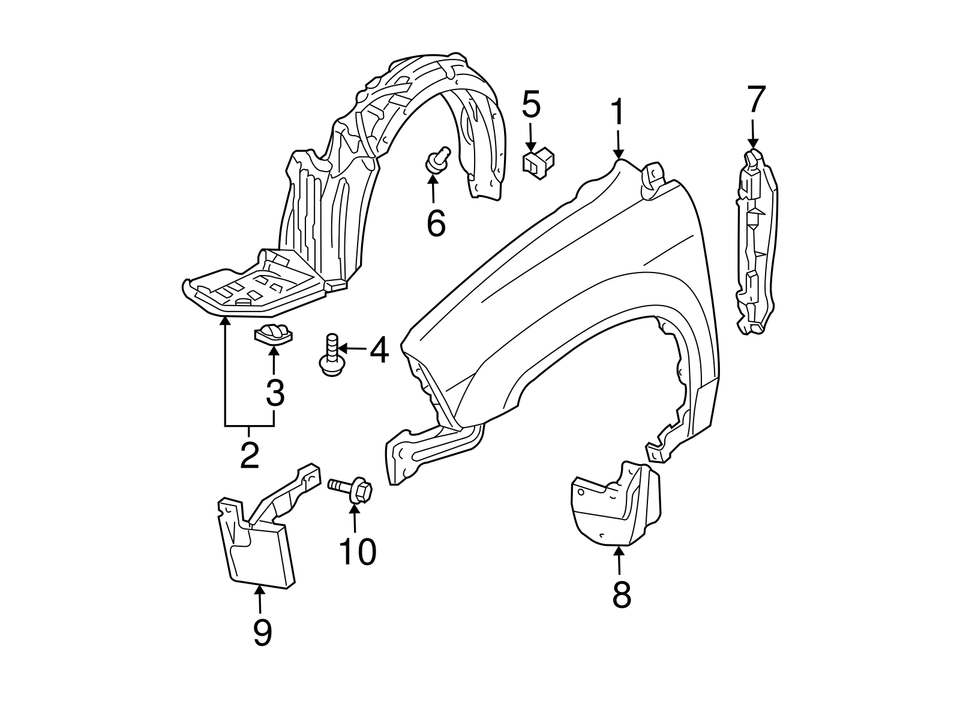 Genuine Acura Splash Guard L Front 75810-S3V-A00 | eBay