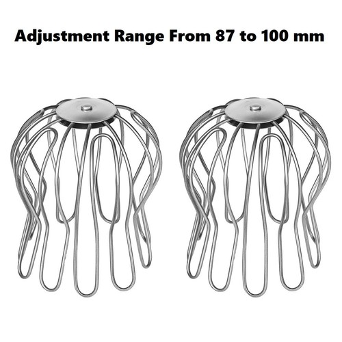 Rain Gutter Leaf Catcher 2pcs for Downpipe 87 to 100 mm Zinc Wire Guard ...