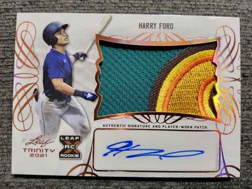2021 Leaf Trinity XRC Harry Ford Autograph Patch! Mariners Catching ...