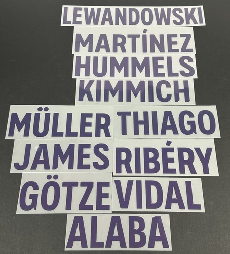 2018 2019 OFFICIAL SPORTING ID BAYERN MUNICH AWAY PLAYER SIZE NAME ...