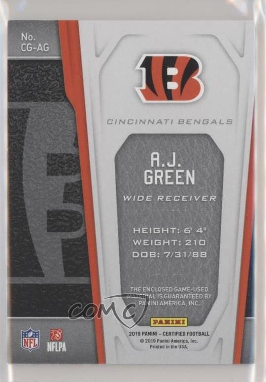 2019 Certified Gamers Mirror Orange 16/149 AJ Green #CG-AG n1u | eBay