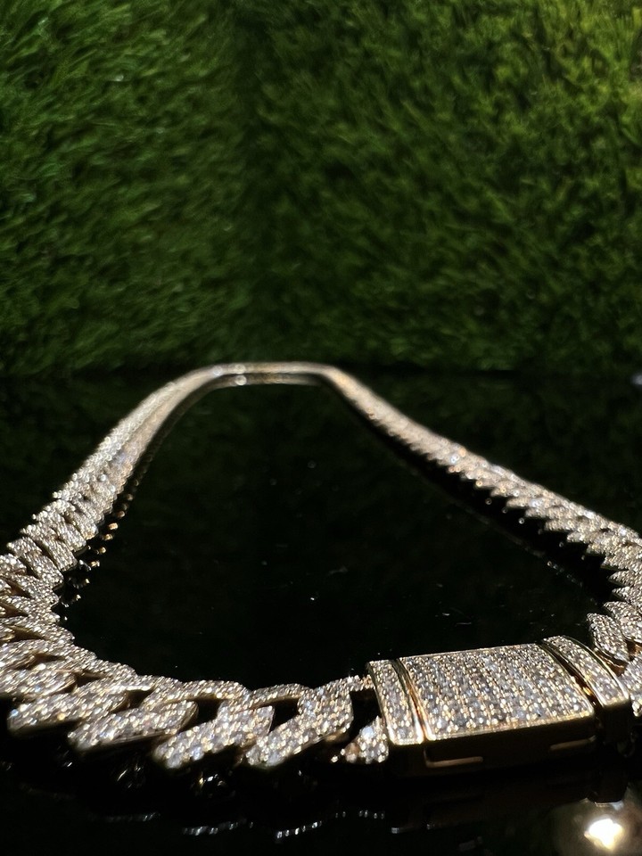 14k gold cuban link diamond chain REAL | eBay