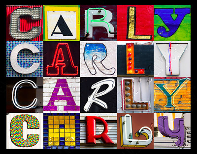 CARLY Name Poster featuring photos of actual sign letters | eBay