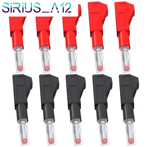 4mm Stackable Banana Plug Retractable Sheath Solder DIY Male Connectors ...