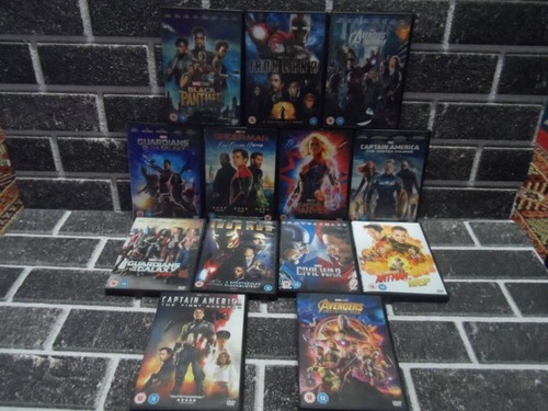 13 x Marvel Dvds Films Inc Guardians Iron Man Avengers Spider-Man ...