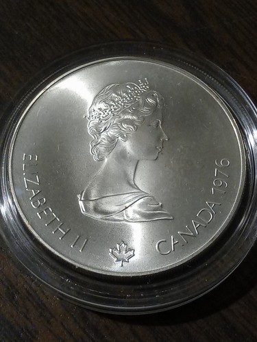 1976 Canada 5 Dollars Silver Coin - BU - Montreal 1976 Olympics ...