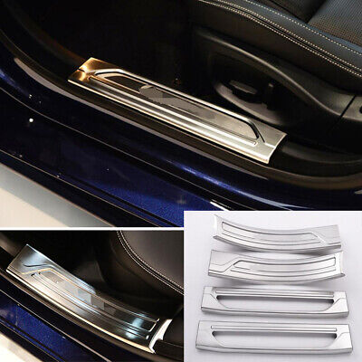 Steel Silver Inner Door Sill Scuff Guard Plate Panel Cover For Jaguar ...