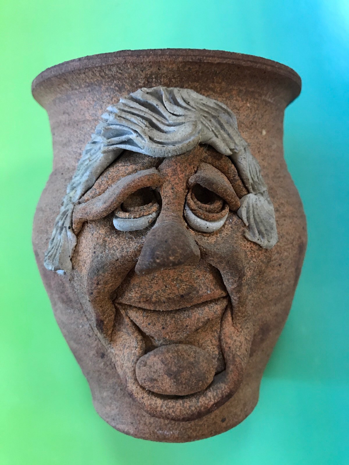 UGLY FACE VASE POTTERY STUDIO Stoneware Mug Mid Century Modern Handmade ...