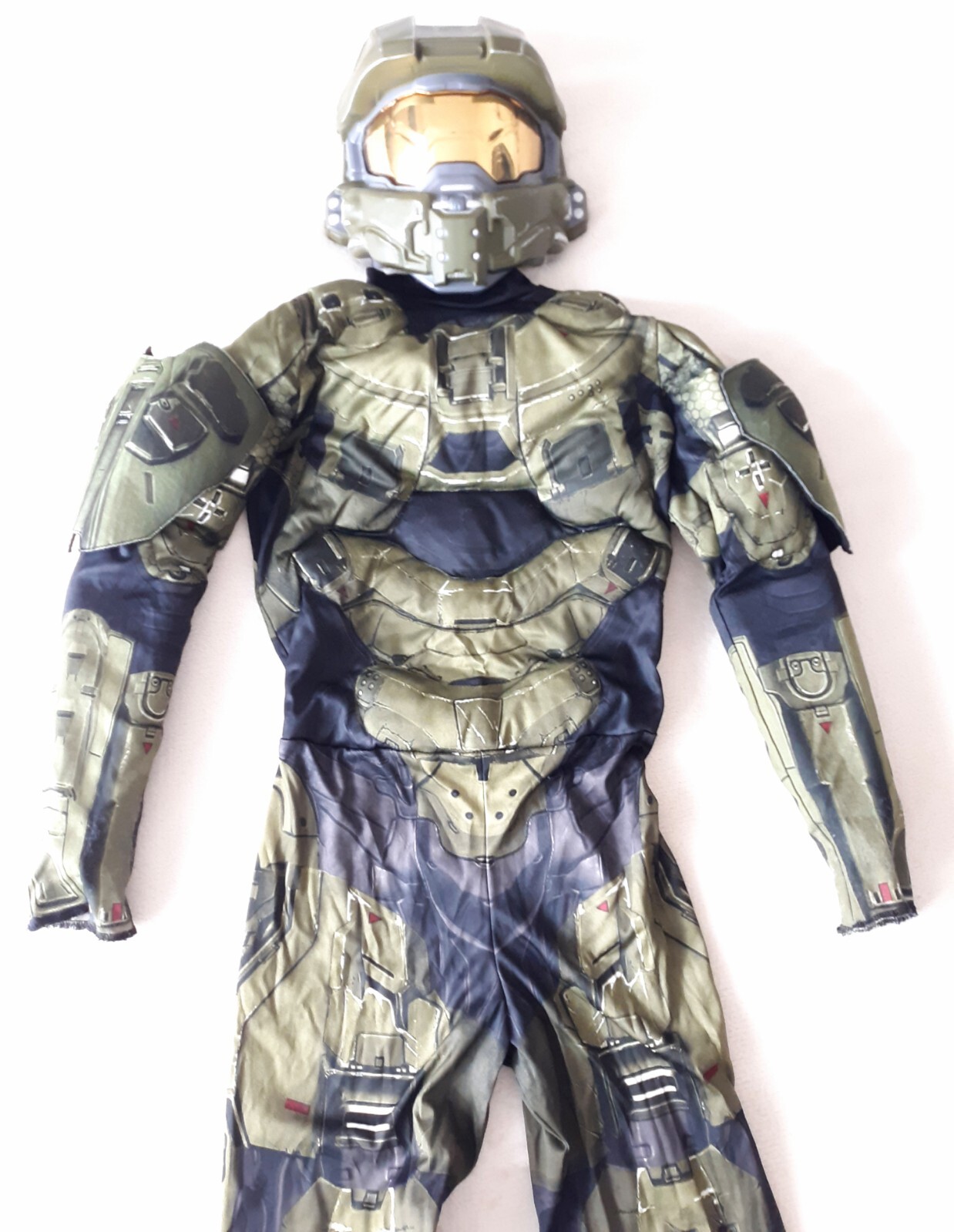Halo Master Chief Deluxe 3D Muscle Costume, Boys Yout… - Gem