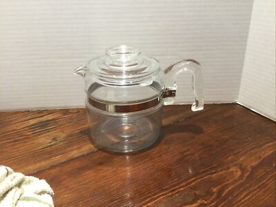 Pyrex Coffee Pot Percolator Glass 4 Cup 7754-B POT & LID ONLY ~ cabin ...