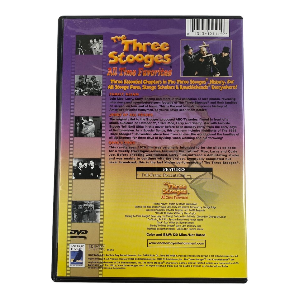 The Three Stooges All Time Favorites (DVD, 2002) Full Frame Comedy ...