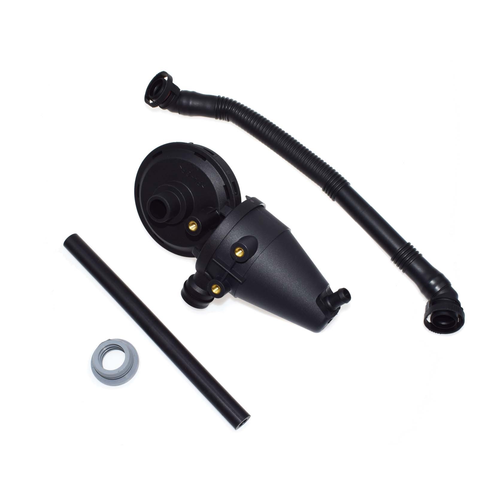 4 PCS Crankcase Oil Separator PCV Vent Valve Kit Breather Hose for BMW ...
