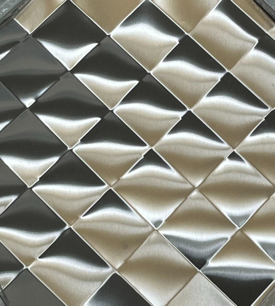 Quilted Stainless Steel Backsplash Panels