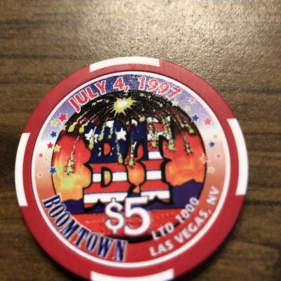 $5 boomtown july 4th 1997 las vegas nevada casino chip | eBay