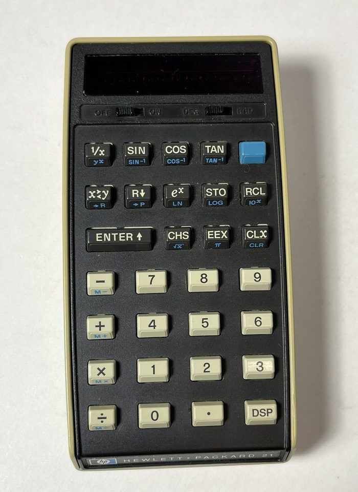 Vintage Hewlett Packard HP 21 Calculator with Soft Case AS IS PARTS ...