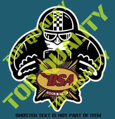VINTAGE BSA RIDER DECAL STICKER SUIT MOTO MOTORCYCLE DECALS STICKERS | eBay