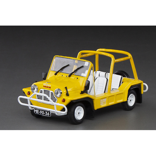 AUSTIN MINI MOKE 1968 YELLOW + FIGURES 1:43 Vitesse Auto Stradali Die ...