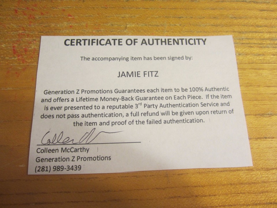 Jamie Fitz Model Autographed/Signed 8X10 Photograph | eBay