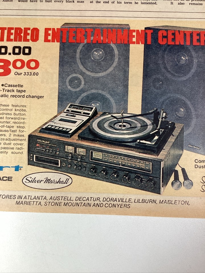 Atlanta GA Print Ad 1979 AJC Kmart Stereo 8 Track Turntable Silver ...