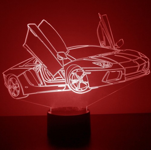Sports Car Night Light Personalized FREE Light Up 3D Illusion LED Night ...