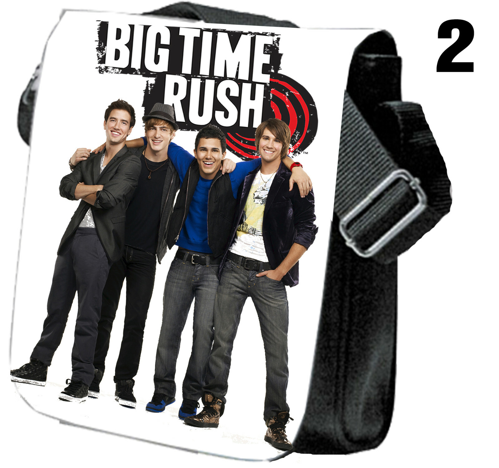 BIG TIME RUSH BAG BORSA TRACOLLA ALBUM 24/SEVEN MODELLO UNISEX GRUPPO ...