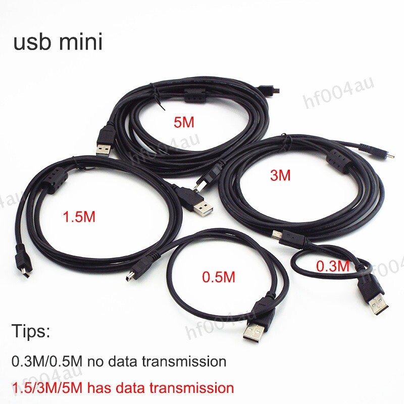 Usb 2.0 A Male To Mini 5P Usb Power Charging Data Cable T Port Extend ...
