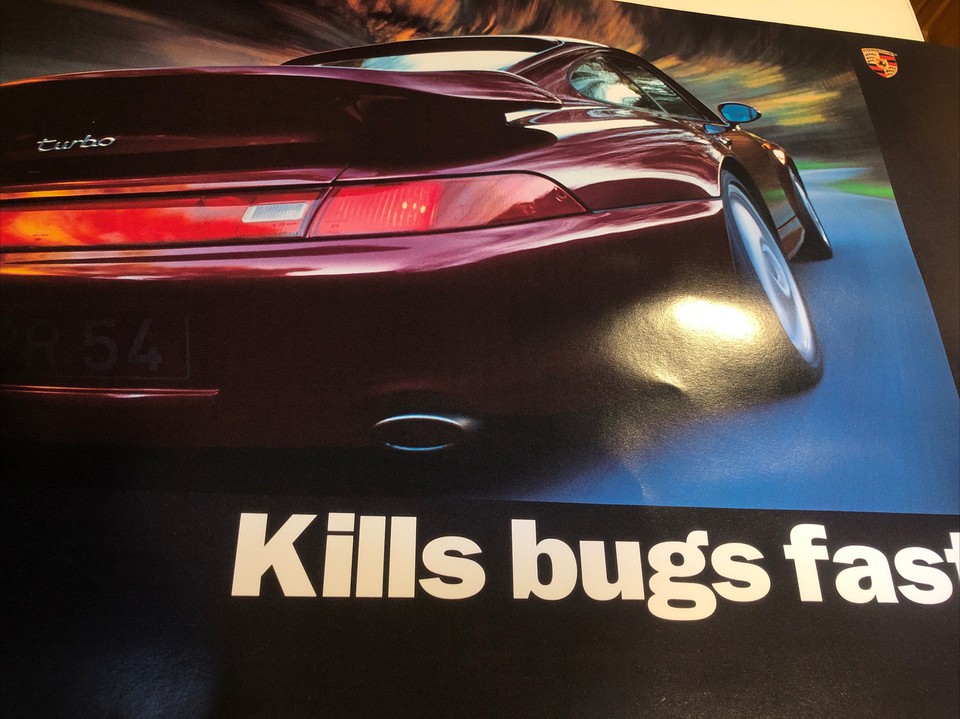 AWESOME Turbo 911 Kills Bugs Faster Poster 28x18 | eBay