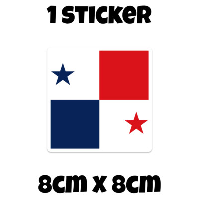 Panama Flag Square Decal Vinyl Sticker 8cm x 8cm | eBay