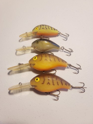 4 Vintage Rebel Lures Deep Mini R Humpy Deep Wee R Crankbaits | eBay
