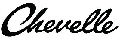 CHEVELLE Script Emblem Vinyl Decal Sticker Approx. 2" x 7" Chevrolet ...