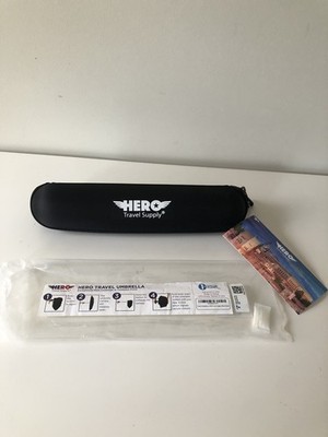 HERO Travel Black Umbrella - Windproof, Compact and Portable HERO ...