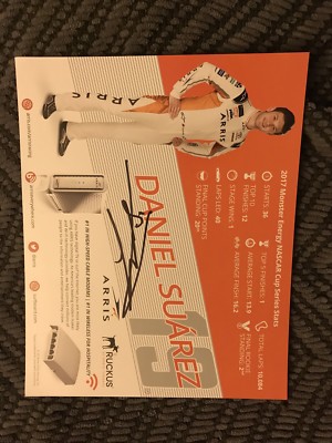 Daniel Suarez Signed Promo Hero Card Nascar Autographed 2018 | eBay