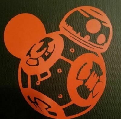 Disney Personalized Mickey BB8 star wars Vinyl Window car Decal/Sticker ...