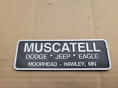 Muscatell Dodge Jeep Eagle Moorehead Minnesota Car Dealership Emblem ...