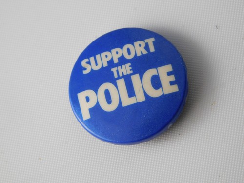 SUPPORT THE POLICE BUTTON PIN LAW ENFORCEMENT OFFICER PROMOTING | eBay