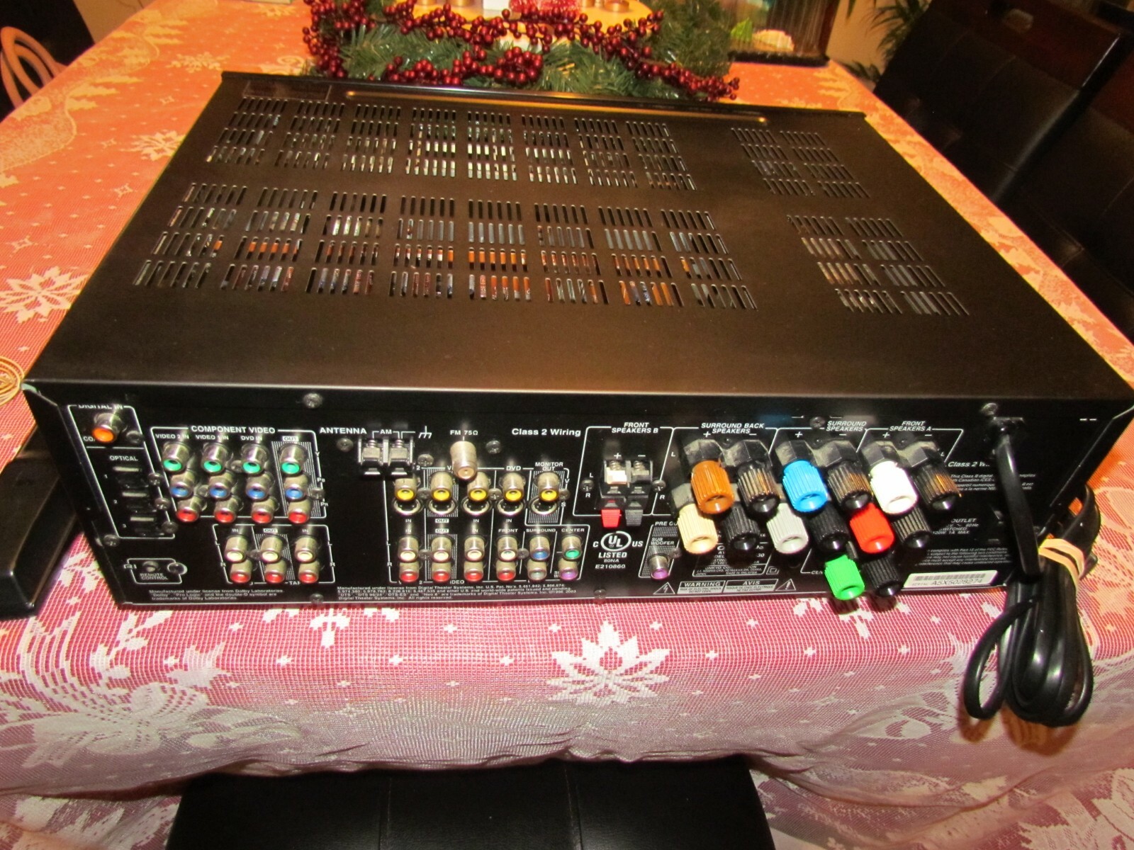 ONKYO AV RECEIVER HT-R530 WITH REMOTE AM FM WIRES MANUAL EXCELLENT ...