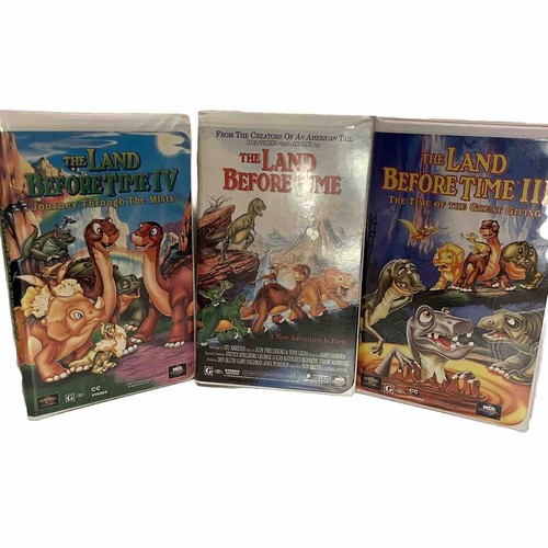 Lot of 3 THE LAND BEFORE TIME movies VHS tapes clamshell 90s | eBay
