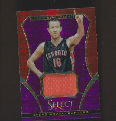 2013-14 Steve Novak Panini Select Swatch Purple Prizm #95 Raptors 59/99 ...