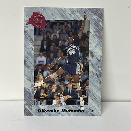 DIKEMBE MUTOMBO ROOKIE CARD 1991 Classic Draft Picks Basketball RC ...