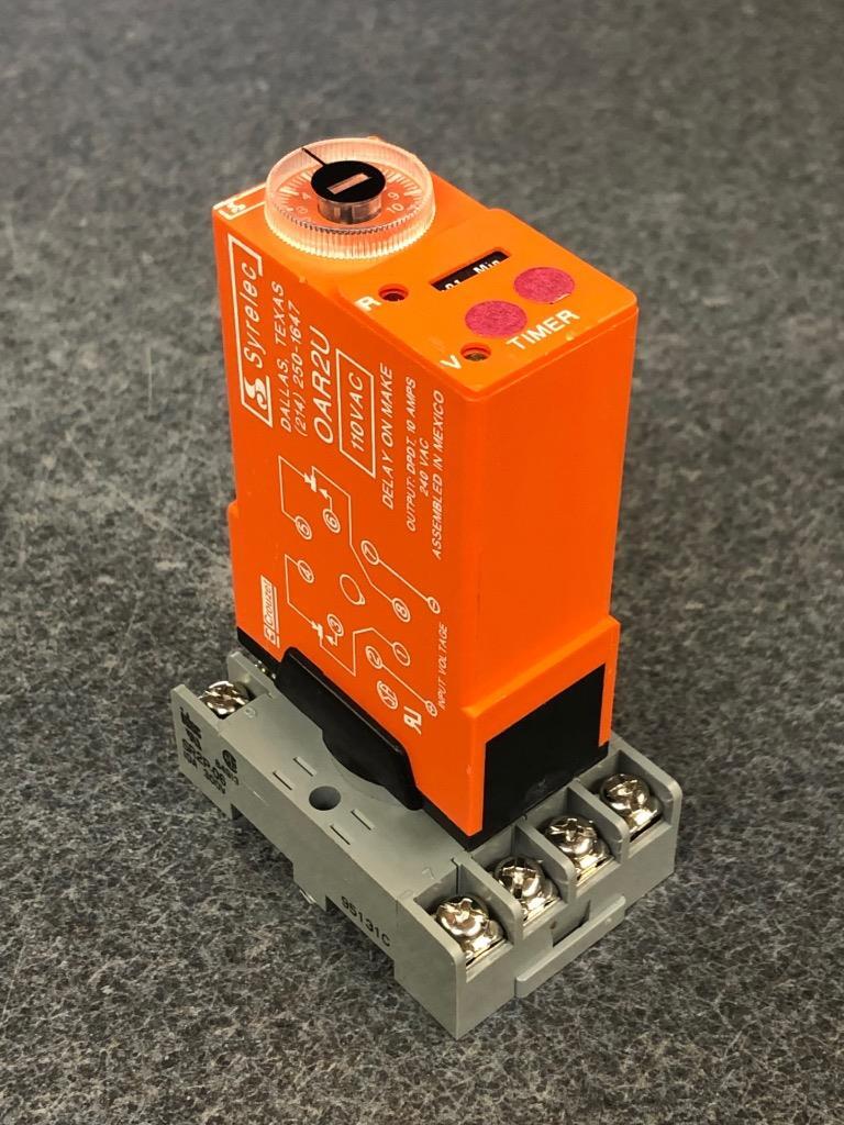 Syrelec OAR2U Time Delay Relay, w/ IDEC SR2P-06 Contactor Base | eBay
