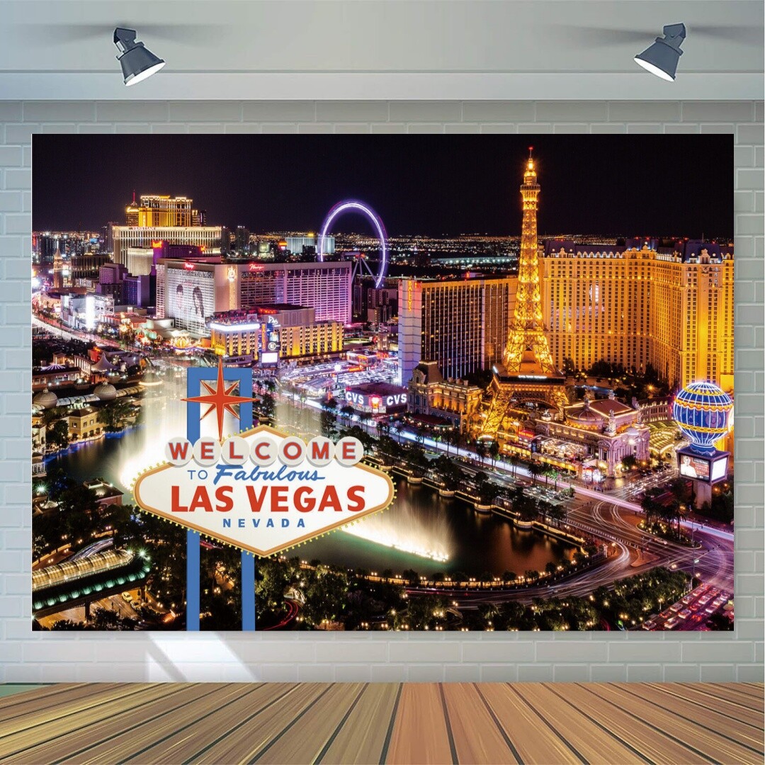 Las Vegas Party Backdrops Casino Las Vegas Scene Setter Backdrop Photo