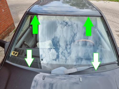 Gummiunterlage Windschutzscheibe passend für Mercedes 190E 190D W201 ...