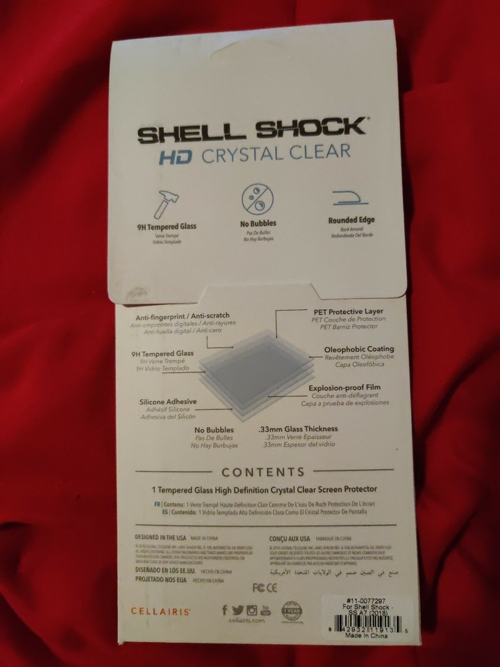 Cellairis Shell Shock Hd Tempered Glass screen Protector For Samsung A7 ...